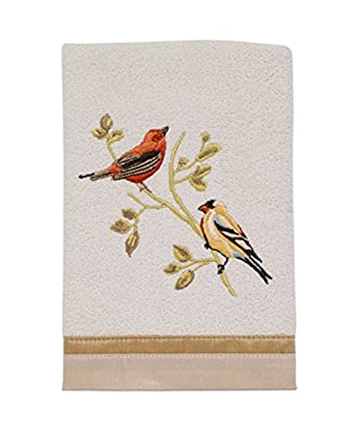 Avanti Linens - Hand Towel, Soft & Absorbent Cotton (Gilded Birds Collection), Ivory