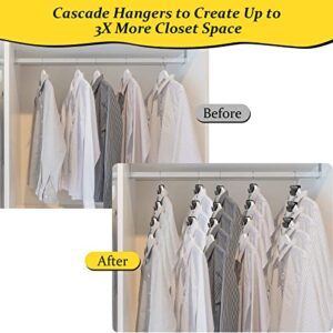 36 Pcs Clothes Hanger Connector Hooks - Space Saving Hanger Extender to Create Up 3X More Closet Space, Cascade Hanger Hooks for Heavy Duty Organizer Closet Fits All Hangers