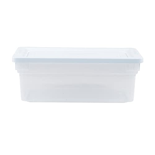 Rubbermaid 12 Quart Stackable Molded Plastic Easy Access Stackable Storage Bins with Lid for the Garage, Bedroom, Closet, or Shed, Clear