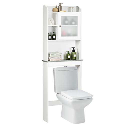 Giantex Over-The-Toilet Space Saver Collette Bathroom Spacesaver W/Storage Rack Cabinet Bathroom Organizer (68" H)