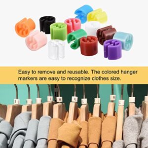 MECCANIXITY Clothes Hanger Marker XL Fit 3.5mm Rod for Garment Color Coding Clear Count 100