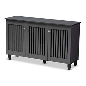 baxton studio shoe cabinets, one size, dark gray