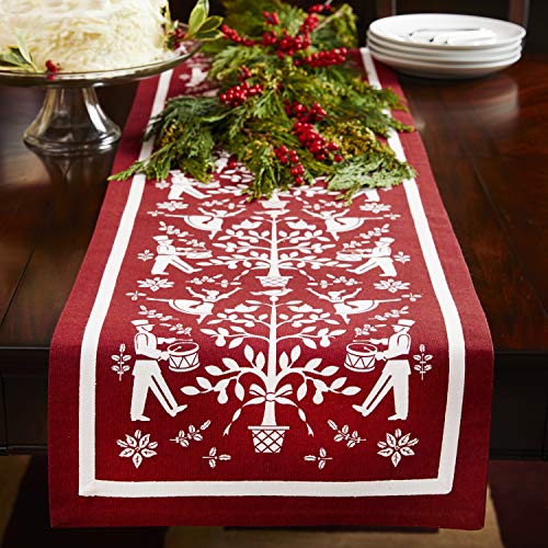 SKL Home Vern Yip Christmas Carol Napkin Set, Red 4 Piece