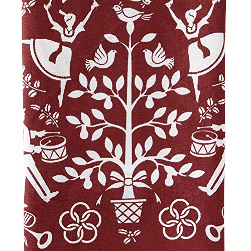 SKL Home Vern Yip Christmas Carol Napkin Set, Red 4 Piece