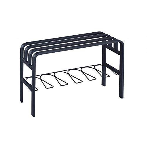 Proman Products Horizon Black Door Entryway Bench, Black, Black