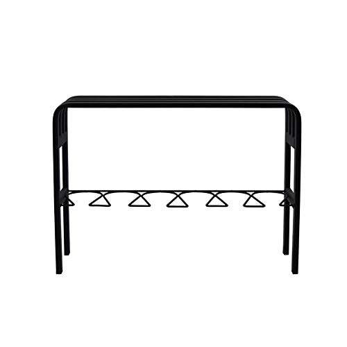 Proman Products Horizon Black Door Entryway Bench, Black, Black