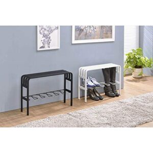 Proman Products Horizon Black Door Entryway Bench, Black, Black