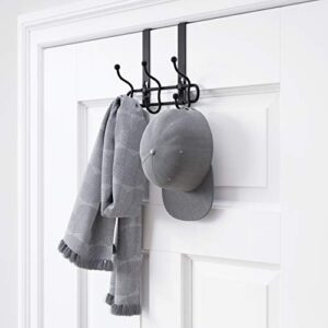 Franklin Brass OTD003F-FB-C 3-Hook Over The Door Storage Rack, Matte Black