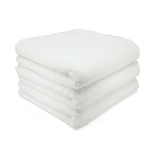 Clauman Premium Hotel Towel Oeko-Tex Certified 16x31 inch 170g*3Packs White