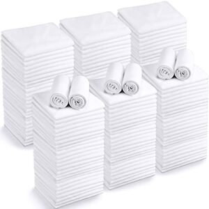 moukeren 72 pack hand towels,16 x 27 inch salon towels spa towels for facial barber towels bleach proof towels bulk for gym, spa, hotel, kitchen (white)