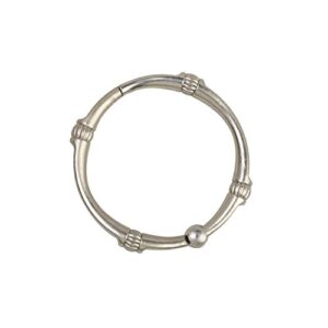 zenna home neverrust rustproof aluminum decorative shower rings, set of 12, brushed nickel,11 x 8.5 x 0.75