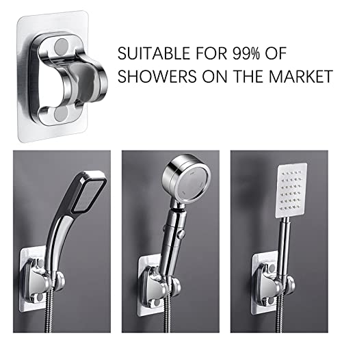 Large Wall Mount Strong Adhesive Waterproof Handheld Shower Holder Shower Head Holder for RV Shower Kids Shower Bathroom Shower Bathroom Organizer (As Shows, One Size)