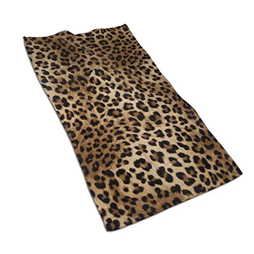 MSGUIDE Leopard Print Hand Towels Ultra Soft Highly Absorbent Bathroom Towel Multipurpose Thin Kitchen Dish Guest Towel for Bathroom, Hotel, Gym and Spa Christmas Decor (27.5" x 15.7")