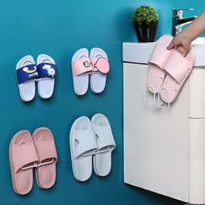 hanging shoes rack, strong self adhesive shoes holder storage organizer, door shoe hangers shoe shelf holder, shoe rack hanging over the wall for hanging on the door, bathroom, kitchen(5 pack)