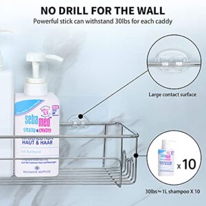 bathroom shower caddy Shower Organizer Shower Shelf Bathroom Caddy Bathroom Storage Shelf For Hanging Shower Sponge and Razor, Shampoo Holder Kitchen Spice Organizer, 304 Stainless Steel, No Drill