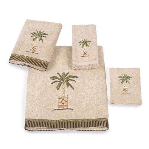 Avanti Linens 3024LIN Banana Palm Fingertip Towel, Linen