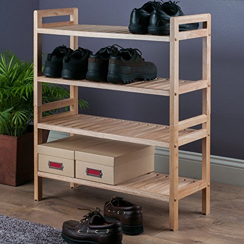 Winsome Mercury Shoe Rack, Natural, 27.24x10.71x32.01