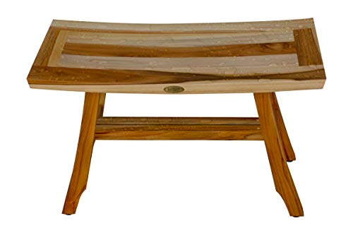 EcoDecors Satori Shower Bench, Natural, 28Lx12Wx18.5T