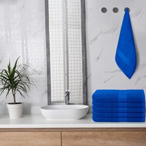 Avalon Towels Luxury Hand Towels (Pack of 6) Size 16x28 Inches - Premium Cotton, Soft and Highly Absorbent Hand Towels for Bathroom, 600 GSM Face Towels, Hotel & Spa Quality, Quick Dry (Royal Blue)