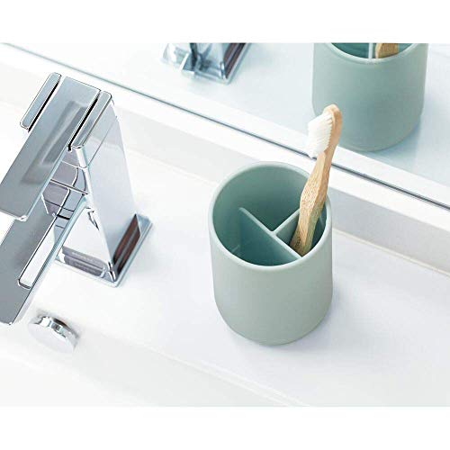 iDesign Cade 4-Piece Bathroom Accessory Set, Soft Aqua