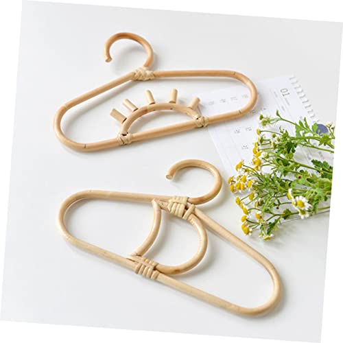 CIYODO Baby Hangers Baby Hangers Rattan Wall Shelf Hanger Kids Nursery Clo Rattan Clothing Toddler for Dress Shirt Infant Decorative Kid Clothes Baby's Baby Organizer Kids Hangers Kids Hangers