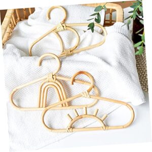 CIYODO Baby Hangers Baby Hangers Rattan Wall Shelf Hanger Kids Nursery Clo Rattan Clothing Toddler for Dress Shirt Infant Decorative Kid Clothes Baby's Baby Organizer Kids Hangers Kids Hangers