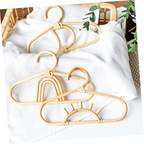 CIYODO Baby Hangers Baby Hangers Rattan Wall Shelf Hanger Kids Nursery Clo Rattan Clothing Toddler for Dress Shirt Infant Decorative Kid Clothes Baby's Baby Organizer Kids Hangers Kids Hangers