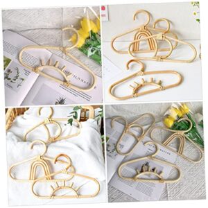 CIYODO Baby Hangers Baby Hangers Rattan Wall Shelf Hanger Kids Nursery Clo Rattan Clothing Toddler for Dress Shirt Infant Decorative Kid Clothes Baby's Baby Organizer Kids Hangers Kids Hangers