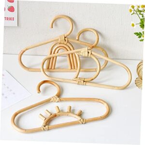 CIYODO Baby Hangers Baby Hangers Rattan Wall Shelf Hanger Kids Nursery Clo Rattan Clothing Toddler for Dress Shirt Infant Decorative Kid Clothes Baby's Baby Organizer Kids Hangers Kids Hangers