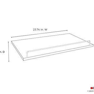 ClosetMaid SuiteSymphony Wood Shelves Set, Add On Accessory Angled, Shoe Fence, for 25 in. Units, Pure White/Satin Nickel, Shelf, 2 Piece