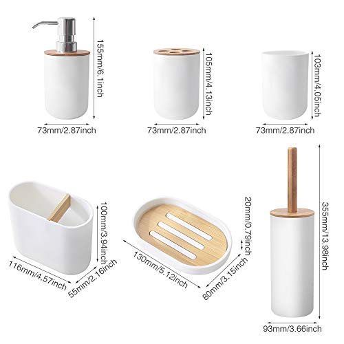 JIANWEI Bathroom Accessory, Bathroom Decor Accessories, Soap Dispenser, Toothbrush Holder, Toothbrush Cup, Soap Dish, Toilet Brush, Ideal for Bath Vanity Countertop Décor(Soap Dispenser)