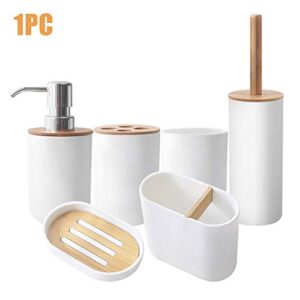 JIANWEI Bathroom Accessory, Bathroom Decor Accessories, Soap Dispenser, Toothbrush Holder, Toothbrush Cup, Soap Dish, Toilet Brush, Ideal for Bath Vanity Countertop Décor(Soap Dispenser)