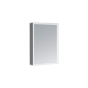 AQUADOM Edge Royale 24in x 32in x 5in Right Hinged LED Medicine Mirror Cabinet Recessed or Surface Mounted, Defogger, Dimmer, LED 3X Makeup Mirror, Electrical Outlets