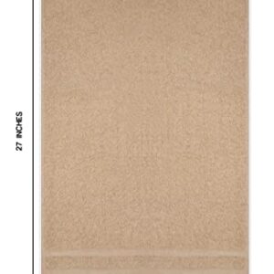 Textila Cotton Hand Towels - Pack of 3 - Beige Color - 16x27 Inches - Soft and Absorbent Towels for Bathroom, Kitchen, and Gym.