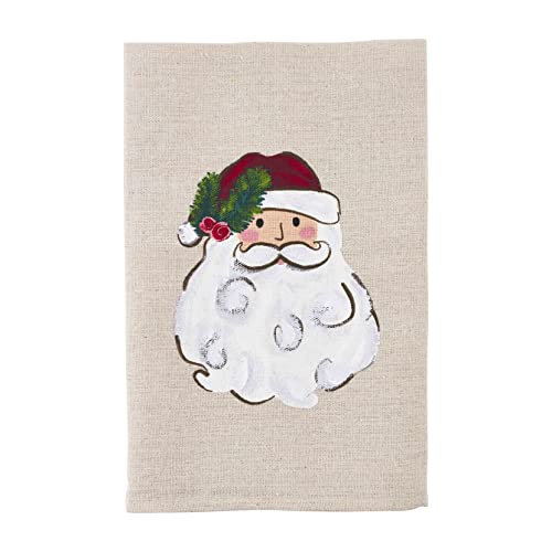 Mud Pie Hand Painted Towel, Santa