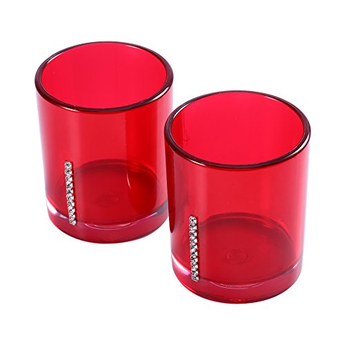 Bathroom Accessories Set, 5PC/Set Acrylic Bathroom Accessories Bath Cup Bottle Toothbrush Holder Soap Dish Red