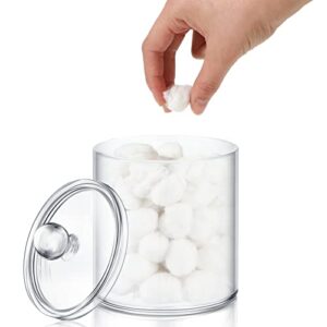 6 Pcs Extra Large Apothecary Jars Restroom Bathroom Organizer Cotton Ball Holder Bathroom Containers Acrylic Bathroom Jars with Lids Set Apothecary Jar Set for Cotton Swab Hair Clip