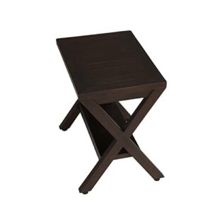 Obliquity Teak Shower Bench with Shelf- Fully ASSSEMBLED- Shower, Bath