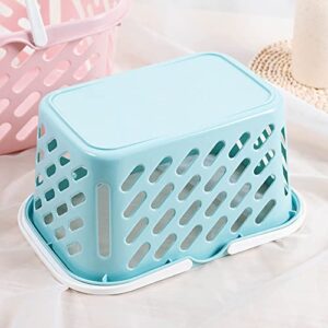 Hedume Set of 4 Plastic Organizer Storage Baskets with Handles, Portable Shower Caddy Basket, Portable Organizer Bins for Bathroom, Dorm, Kitchen, Bedroom