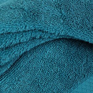 PiccoCasa 100% Cotton Hand Towels, 2 Pack Thick Face Towel Set Design, Super Soft and Highly Absorbent Hand Towel for Bathroom (Teal, 16 x 30 Inch)