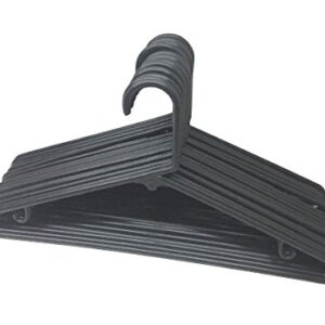 THE UM24 Light Weight Plastic Adult Cloth Hangers Black – 16 Ct.