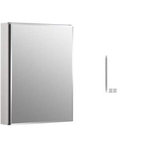 kohler k-cb-clc2026fs frameless 20 inch x 26 inch aluminum bathroom medicine cabinet; recess or surface mount and na medicine cabinet joining kit