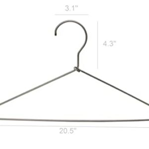 FixtureDisplays® Stainless Steel Strong Metal Wire Hangers Clothes Hangers Everyday Hangers 15653