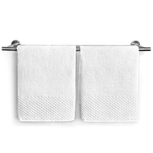 Kaufman - Premium White Deluxe Hand Towels, 17''x28'', Absorbent Towels for Gym, Hand, Spa, Beauty, 100% USA Cotton (12-Pack)