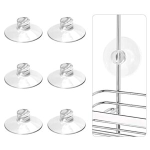 yeebeny 6pcs shower caddy connectors suction cups for bathroom, heavy strength large suction cups without hooks, replacement suction cups compatible with zenna home, simple houseware, geekdigg