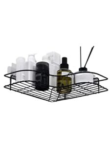 shower caddy corner, corner shower shelf for bathroom, shower corner shelf with 8 hooks, no drilling self adhesive