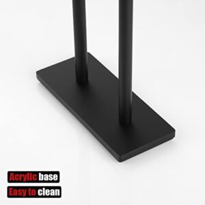 JQK Bath Towel Bar Free Standing Black, 30 Inch Stand Double Towel Rack Holder Shelf for Bathroom Floor, Matte Black, BTH120L30-PB