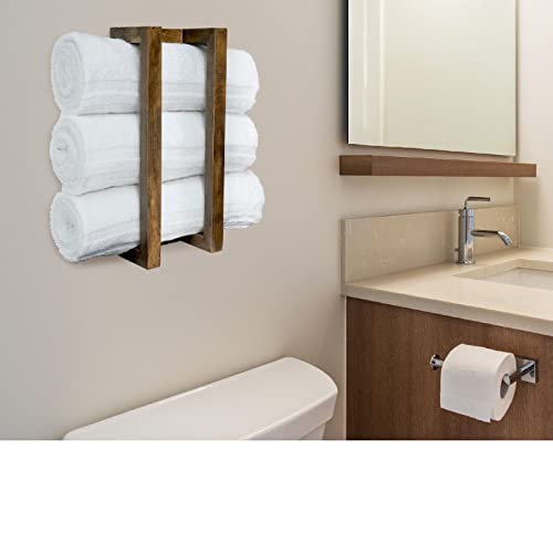 Wooden Wall-Mounted-Towel Rack (Pack of 1)