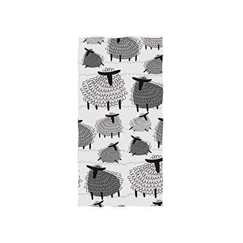 Auskid Funny Sheep Hand Towel Ultra Soft Bathroom Towel for Face Gym Spa