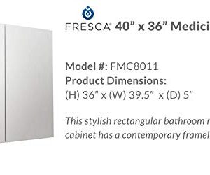 Fresca 40" Wide x 36" Tall Bathroom Medicine Cabinet w/Mirrors